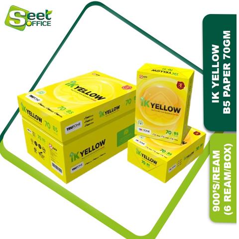 IK YELLOW B5 PAPER 70GM 900'S/REAM (6 REAM/BOX) - Seet Office Supplies ...