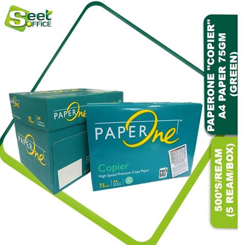 PAPERONE "COPIER" A4 PAPER 75GM (GREEN) 500'S (5 REAM/BOX) - Seet ...