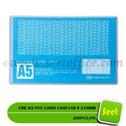 CBE A5 HARD PVC CLEAR CASE 148MMx210MM [50PCS/BOX] - Seet Office ...