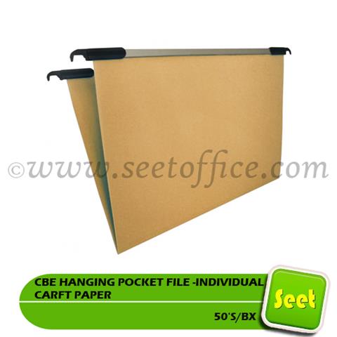 CBE INDIVIDUAL HANGING POCKET FILE CARFT PAPER 410MMx250MM (50'S/BOX ...