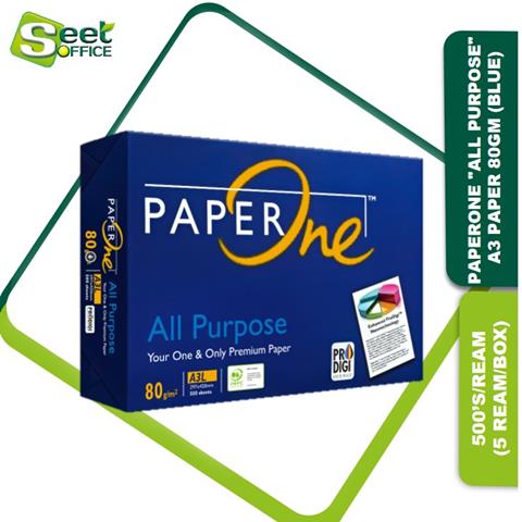 PAPERONE "ALL PURPOSE" A3 PAPER 80GM (BLUE) 500'S/REAM (5 REAM/BOX ...