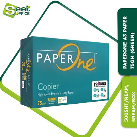PAPERONE "COPIER" A3 PAPER 75GM (GREEN) 500'S (5 REAM/BOX) - Seet ...