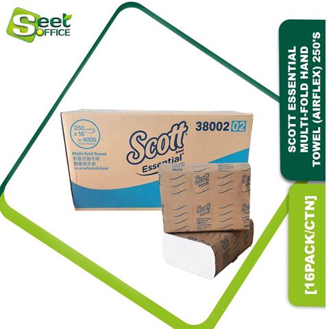 SCOTT ESSENTIAL MULTI-FOLD HAND TOWEL (AIRFLEX) 24CMx19.5CM 250'S ...