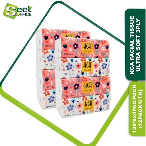 KCA FACIAL TISSUE ULTRA SOFT 3PLY 130'Sx4PAD/PACK (12PACK/CTN) - Seet ...